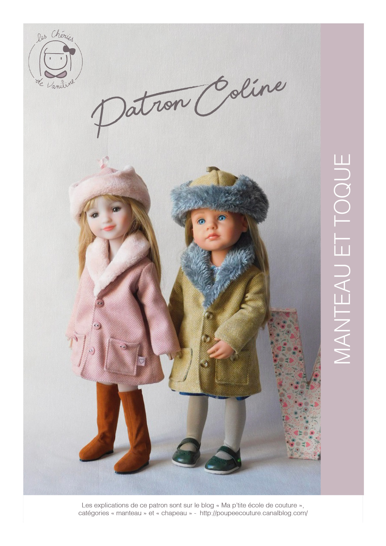 Patron Coline – Manteau à col châle et toque – La boutique de Vaniline